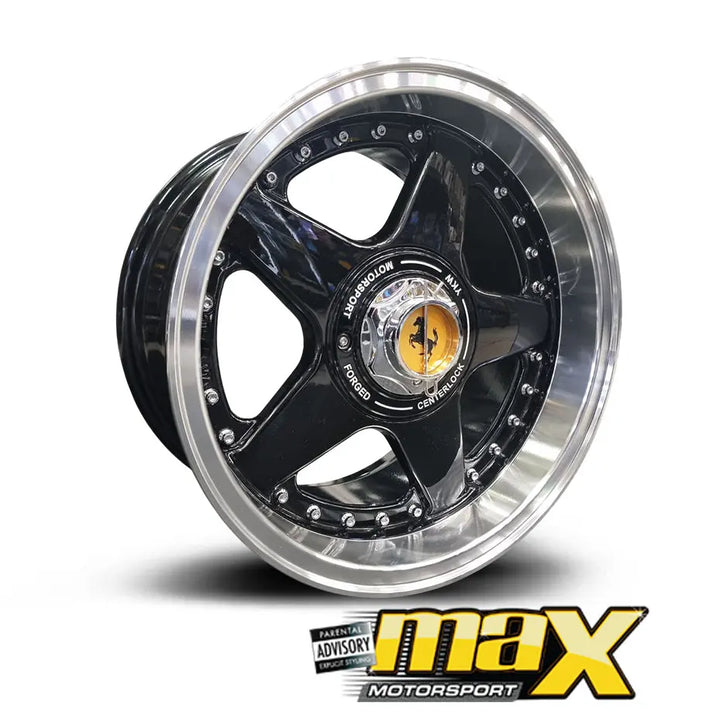 15 Inch Mag Wheel - MX5666R-BLK Wheel (4x100 / 5x100 PCD) – Max Motorsport