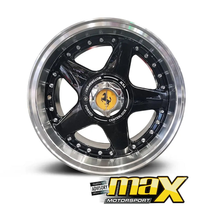 15 Inch Mag Wheel - MX5666R-BLK Wheel (4x100 / 5x100 PCD) – Max Motorsport