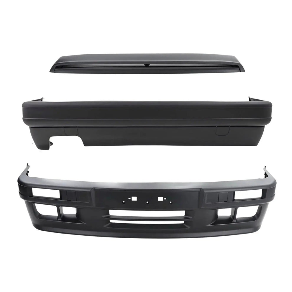 BM E30 Plastic Bumper M-Tech Style Body Kit With Motorsport Boot Spoil ...