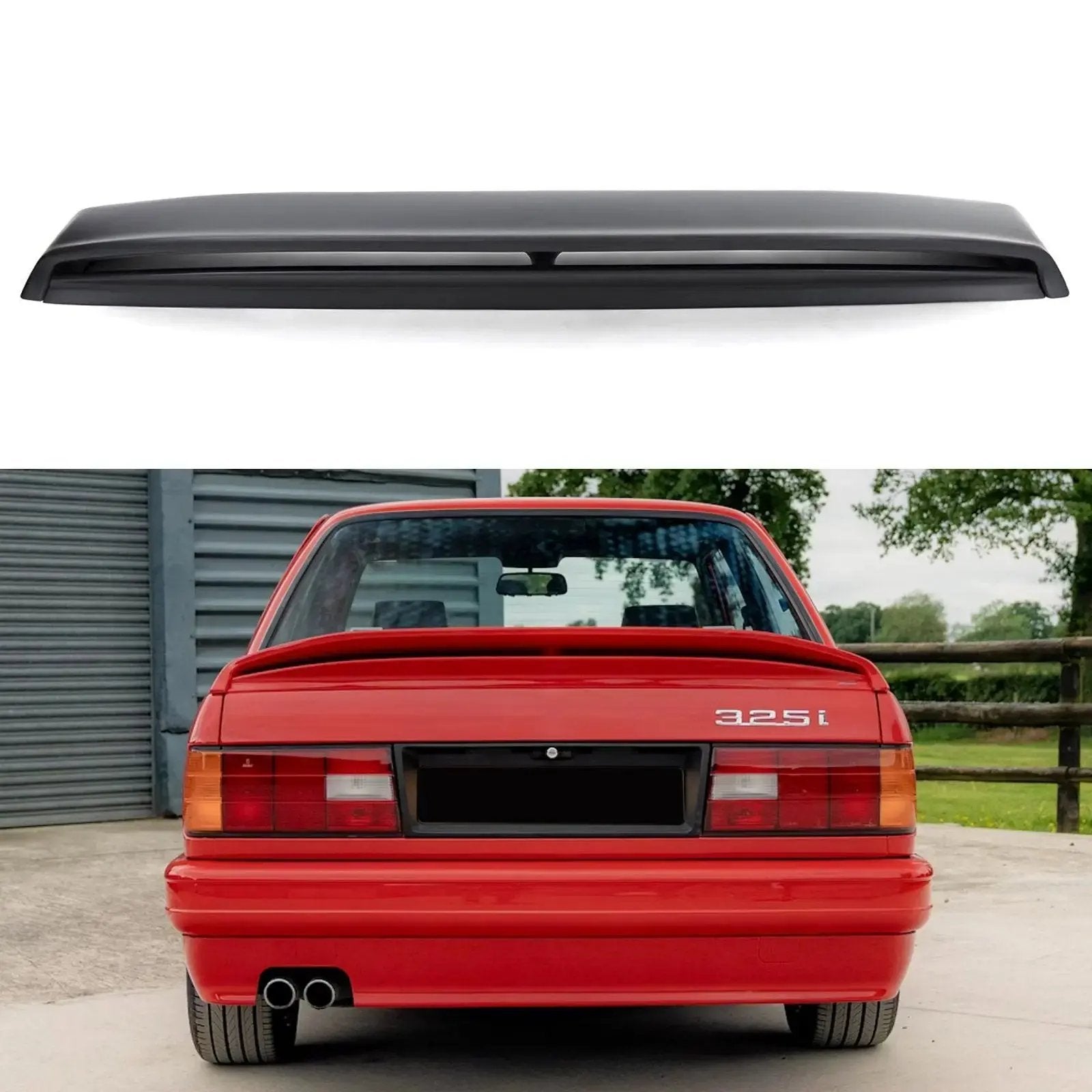 BM E30 Plastic Bumper M-Tech Style Body Kit With Motorsport Boot Spoil ...