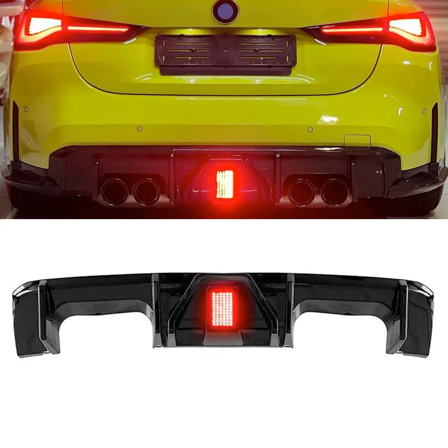 BM G80 / G82 (M3/M4) Gloss Black F1 Style LED Diffuser – Max Motorsport
