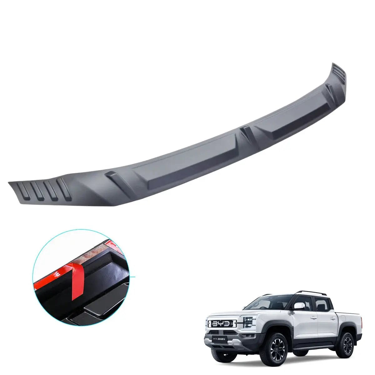 BYD Shark 6 (25-On) Gravel Style Stick-On Bonnet Guard - Matte Black ...