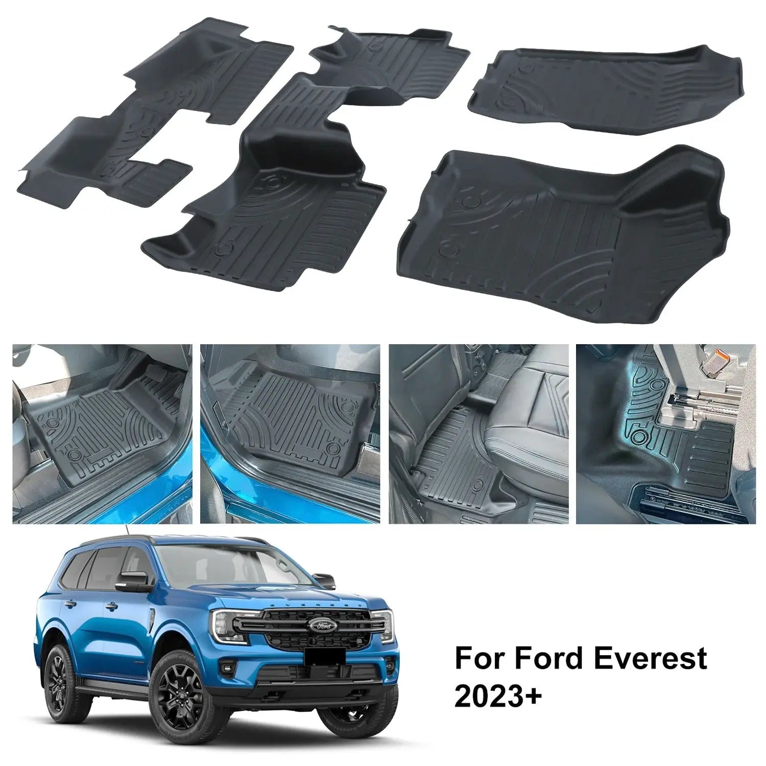 Everest Next Gen (21-On) Moulded TPE Rubber Floor Mats (4-Piece) – Max ...