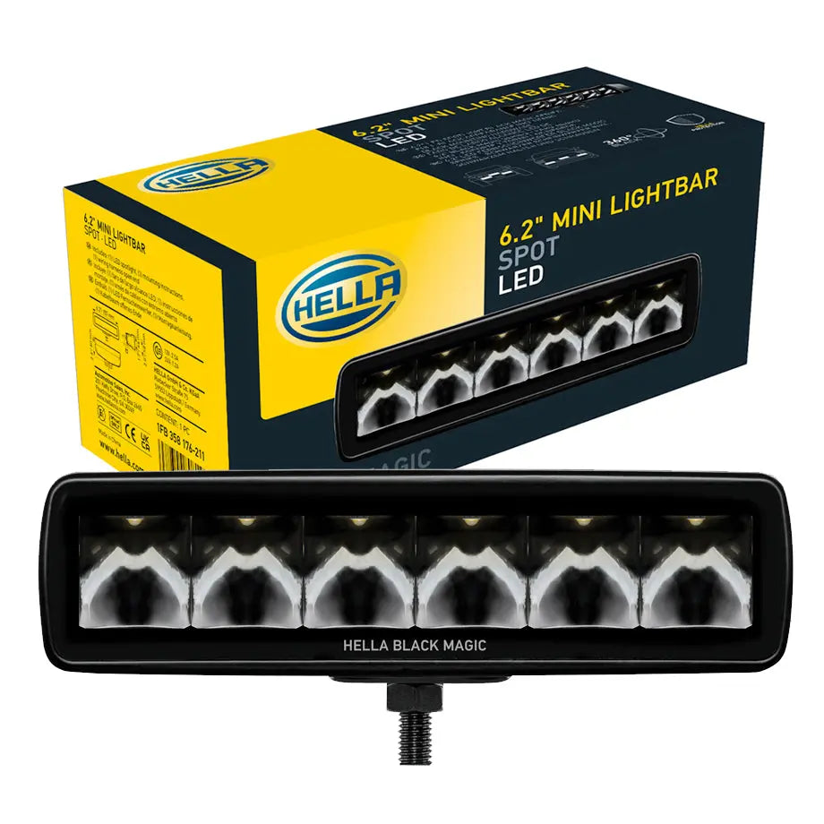 Hella Black Magic 6.2" Mini LED Lightbar (Spot) – Max Motorsport