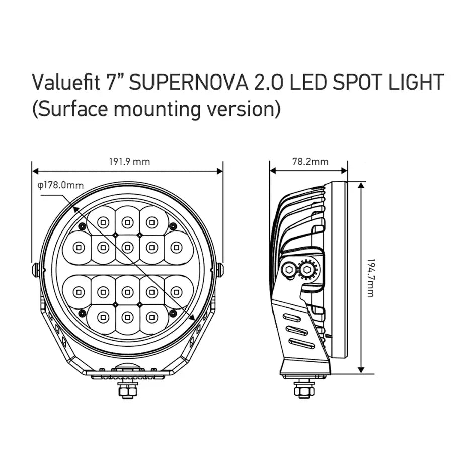Hella ValueFit 7 Inch Supernova 2.0 LED Spot Light Kit – Max Motorsport