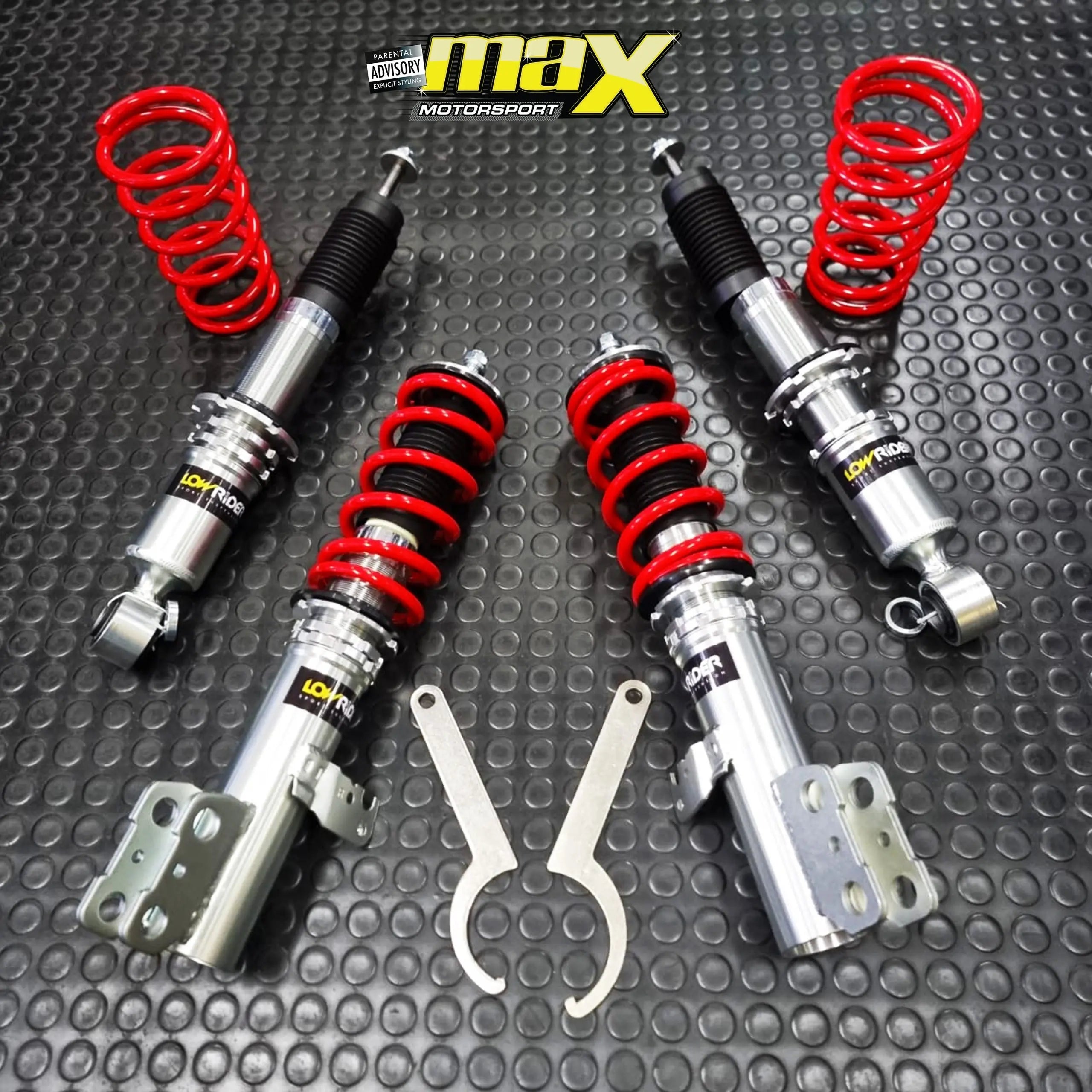 Toyota E12 Run X - Lowrider Coilover Kit (Height Adjustable) – Max ...