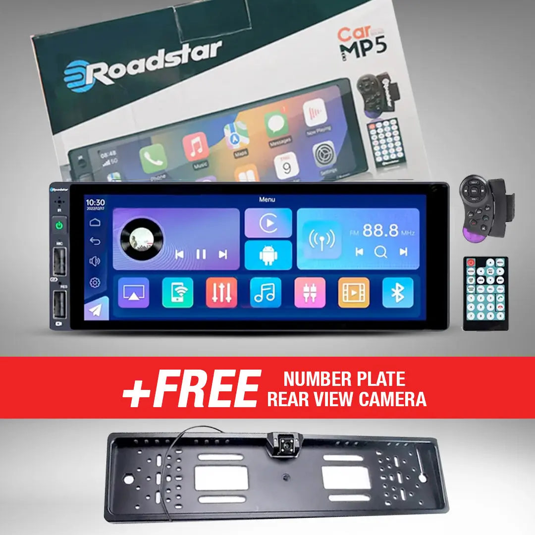 Roadstar 6.8" Single Din Android / MP5 Player +FREE Number Plate Camer – Max Motorsport