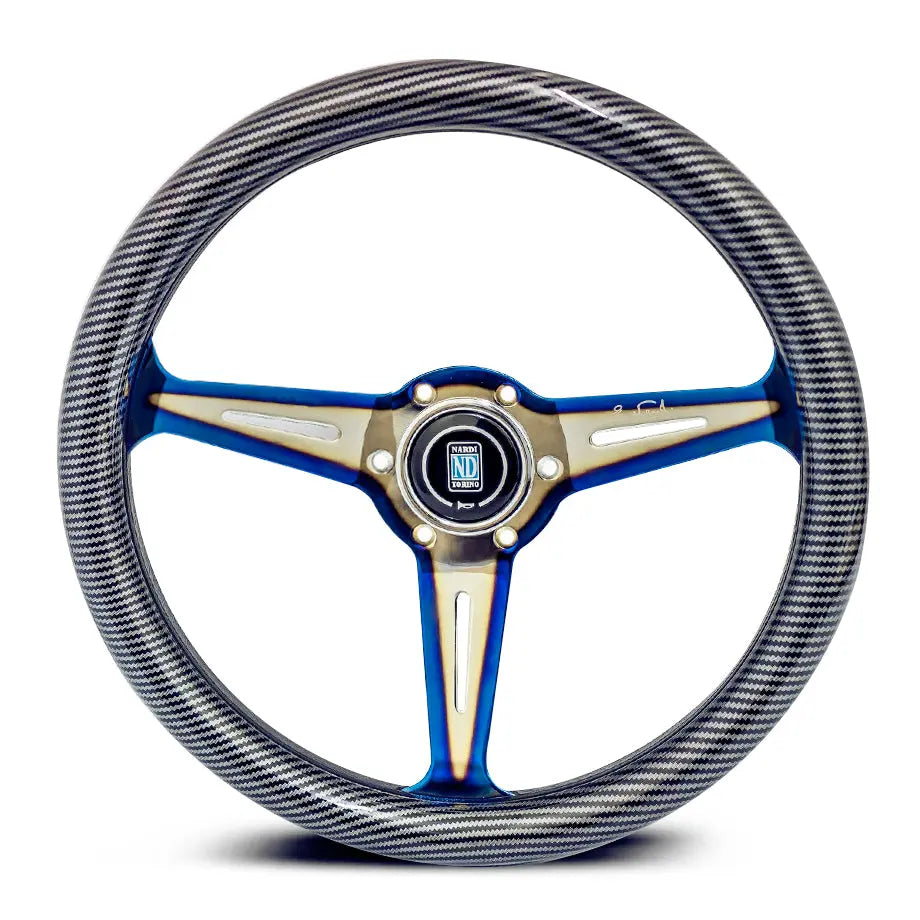 Neo Chrome & Carbon Racing Style Steering Wheel (350mm) – Max Motorsport
