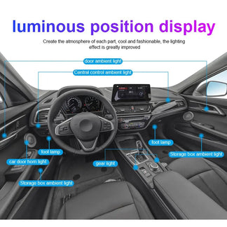 Universal Car Interior RGB Ambient Lighting Kit - App Controlled – Max ...