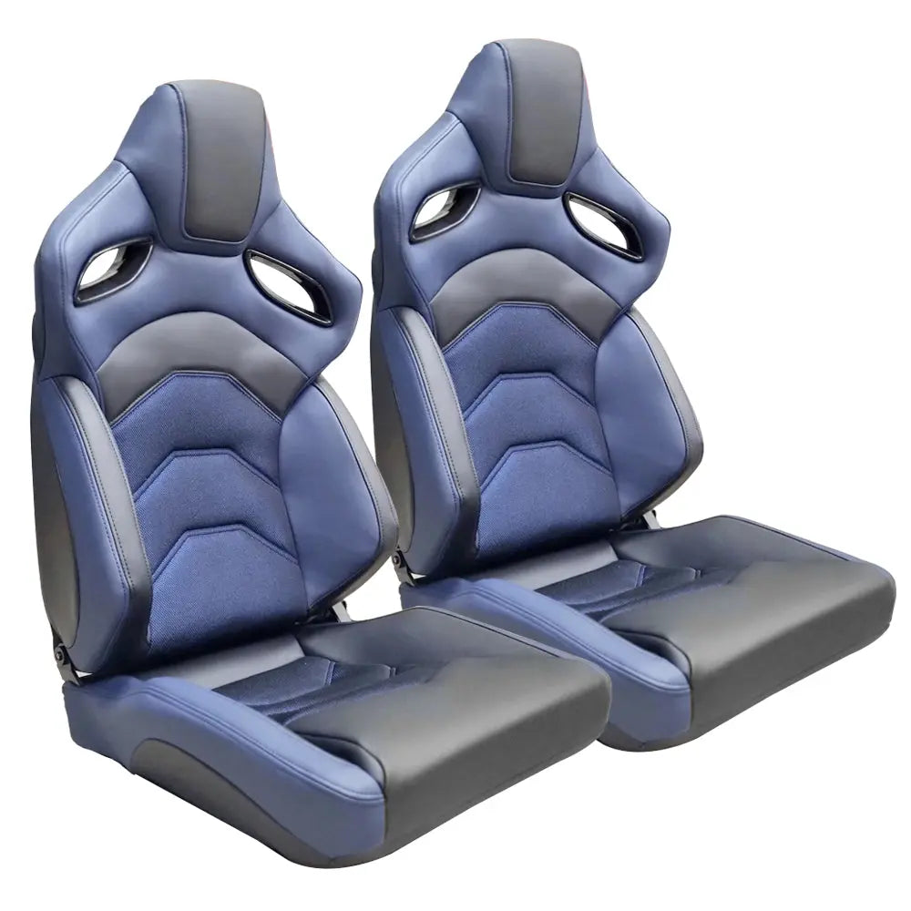 Premium Quality Reclinable Wingback Race Seats PVC + Cloth (Pair) – Max ...