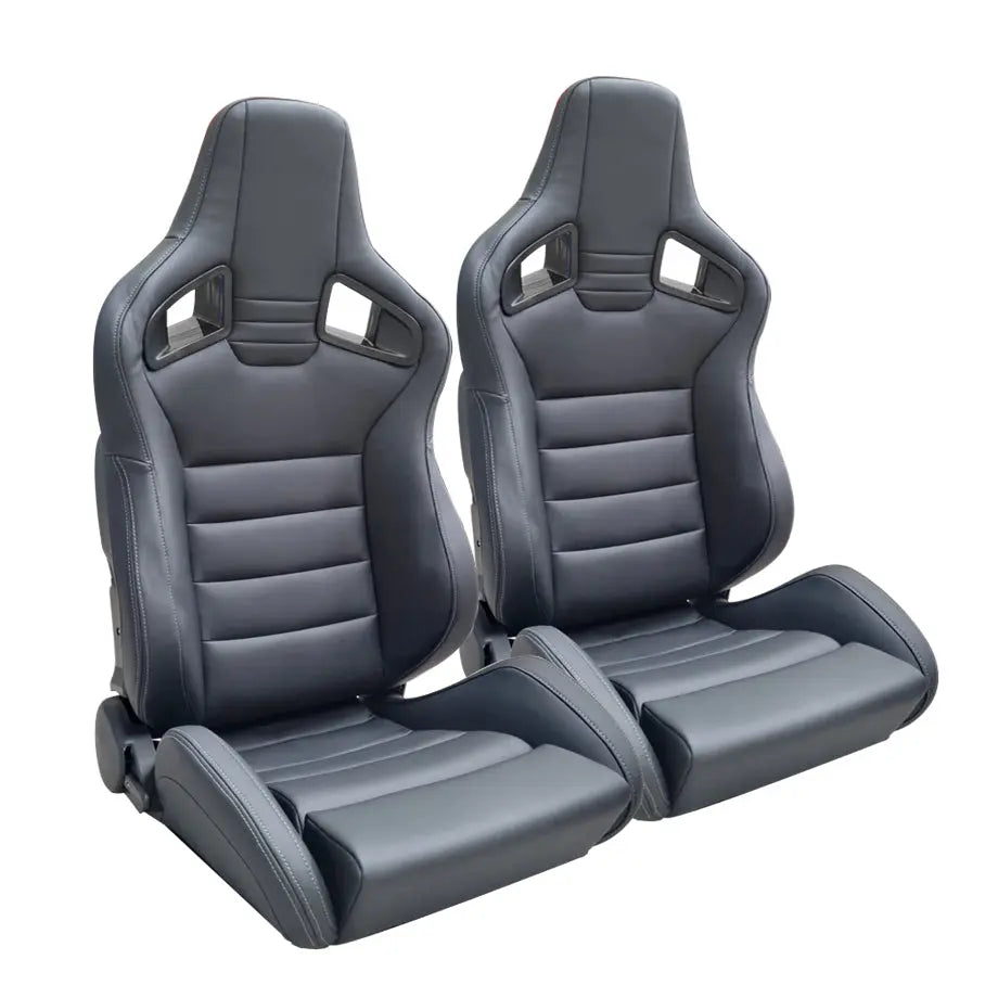 Reclinable Racing Seats PVC (Pair) – Max Motorsport