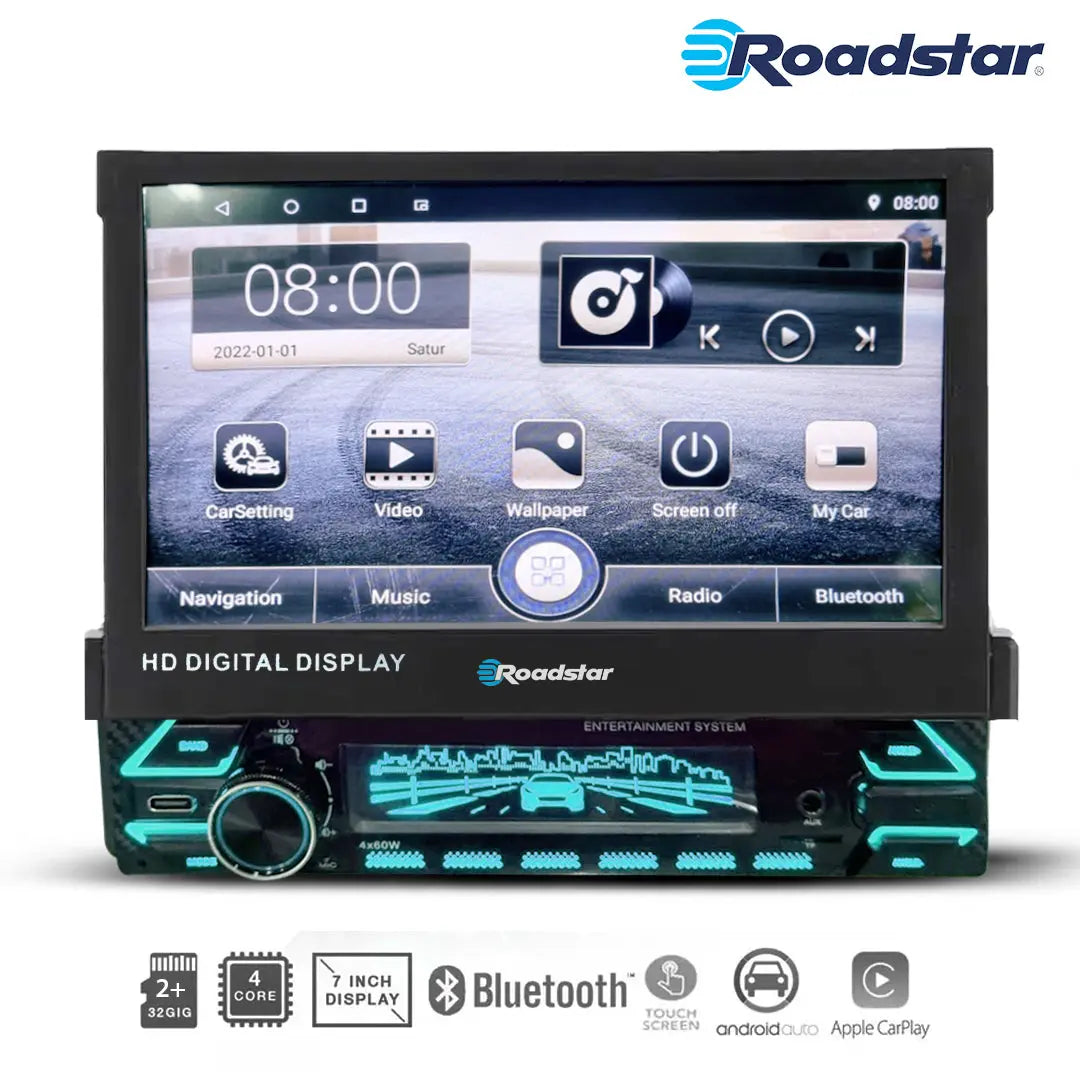 Roadstar 7 Inch Multimedia Automatic In-Dash System With Apple Carplay ...