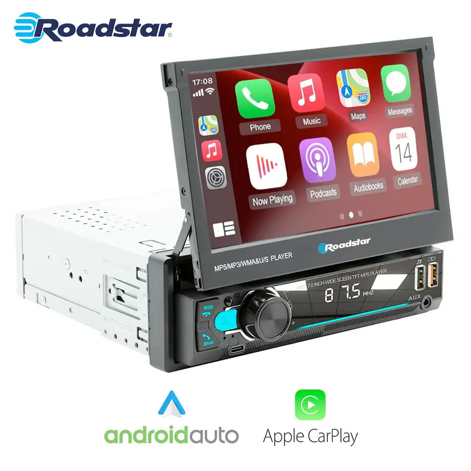 Roadstar - 7 Inch Multimedia Manual In-Dash System With Apple Carplay ...