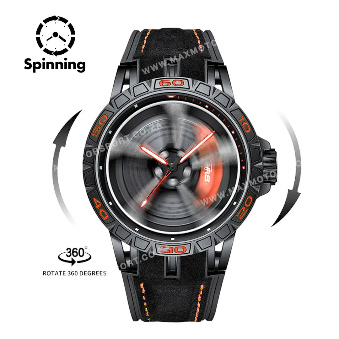 Sports Car Rim Wheel Watch - Audi RS7 Spinning Face – Max Motorsport