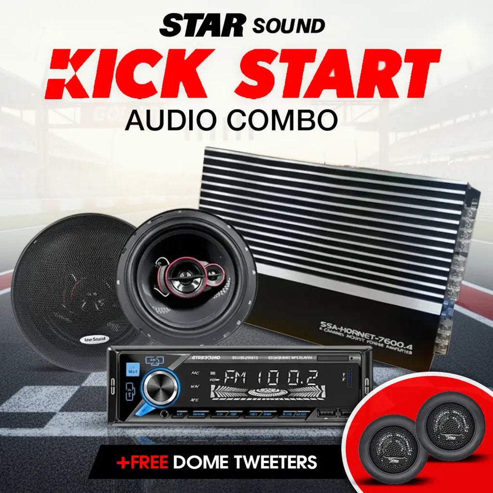 Star Sound Kick Start Audio Combo +FREE Super Tweeter – Max Motorsport