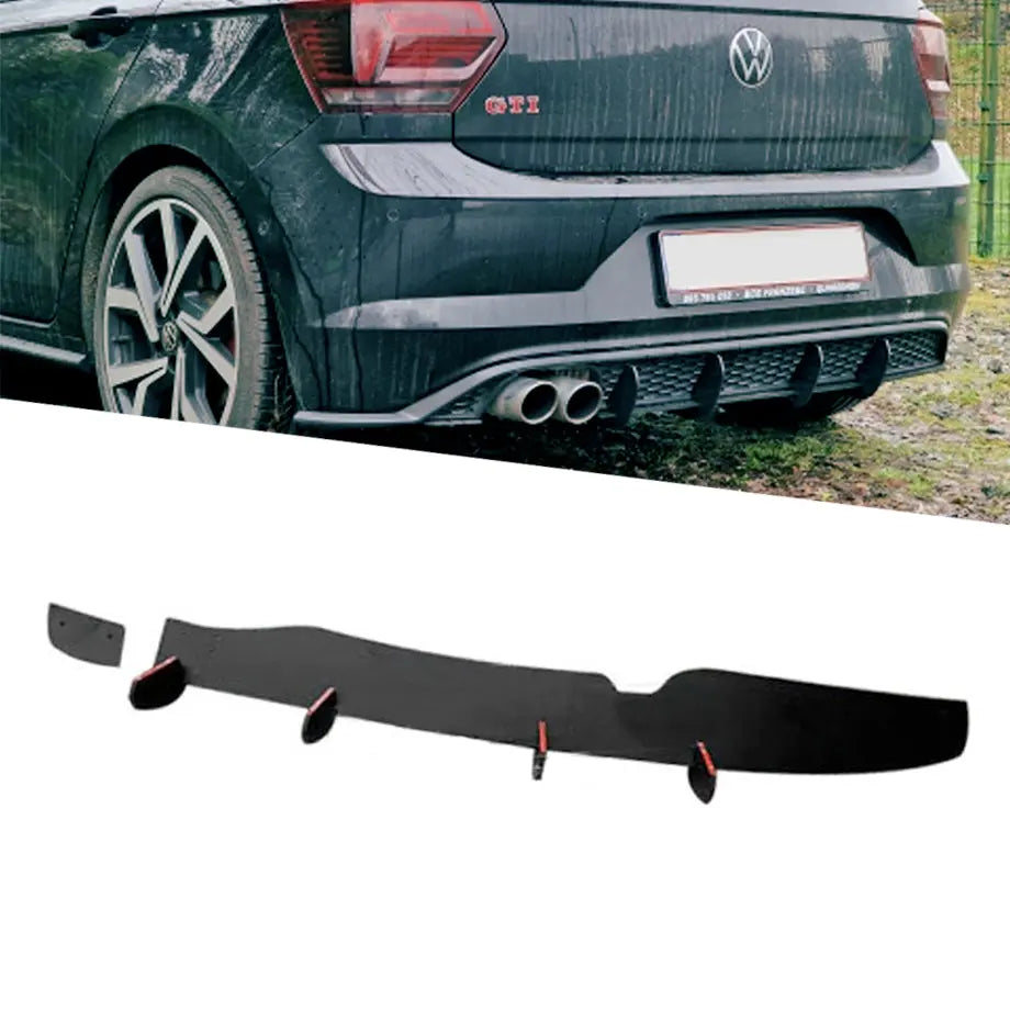 Suitable To Fit - VW Polo 8 AW GTI Maxton Style Rear Diffuser (18-22 ...