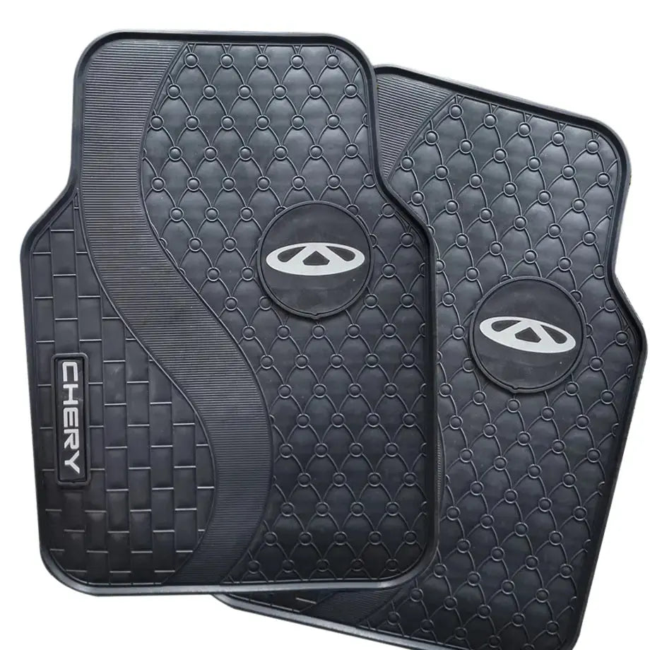 Suitable To Fit - Cherry 5-Piece Rubber Car Mats (White) – Max Motorsport