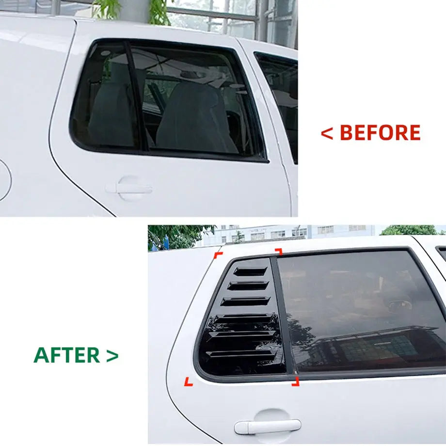 Suitable To Fit - VW Golf 4 Gloss Black Plastic Side Window Louver ...