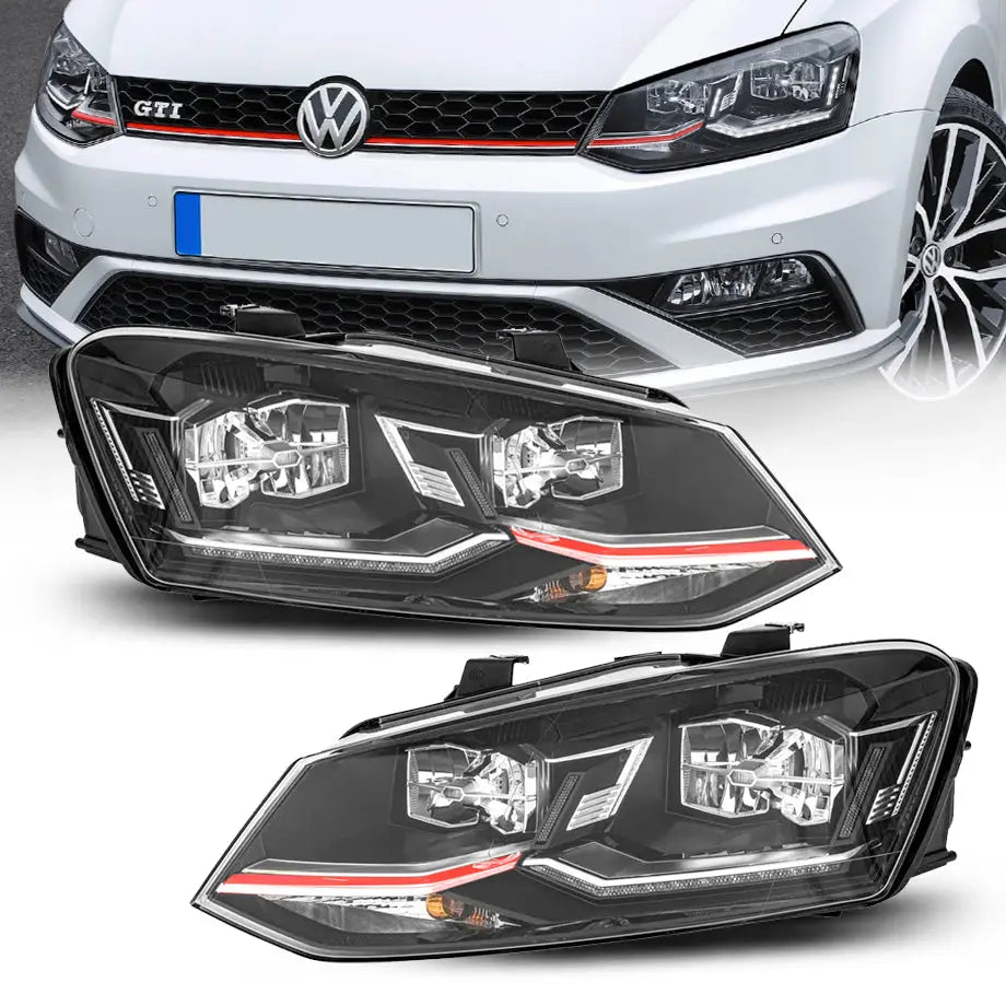 Suitable To Fit - VW Polo 6 / Vivo GTI Style LED Upgrade Headlight ...