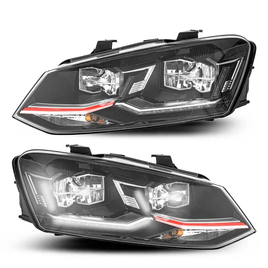 Suitable To Fit - VW Polo 6 / Vivo GTI Style LED Upgrade Headlight ...