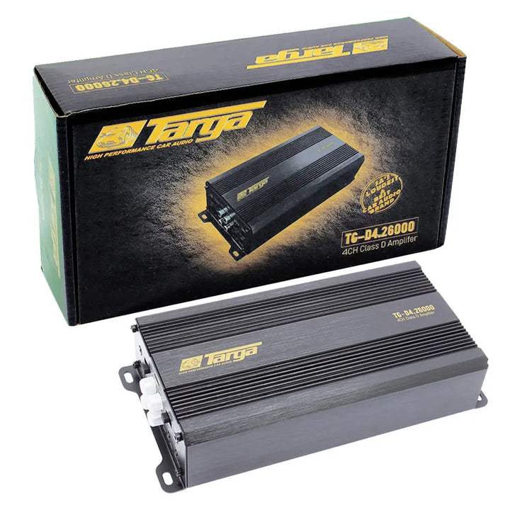 Targa TG-D4.26000 Compact 4-Channel Amplifier - 220RMS x 4 – Max Motorsport