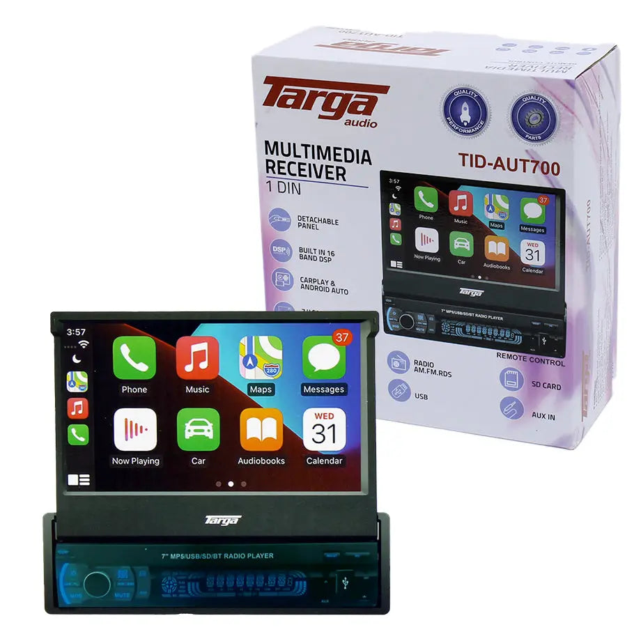 Targa TID-AUT700 7 Inch Multimedia Automatic In-Dash System With Apple ...