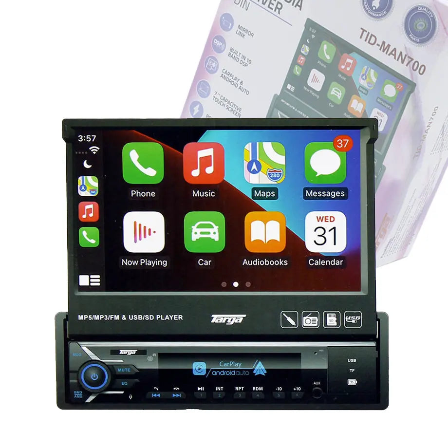 Targa TID-MAN700 7 Inch Multimedia Manual In-Dash System With Apple Ca ...