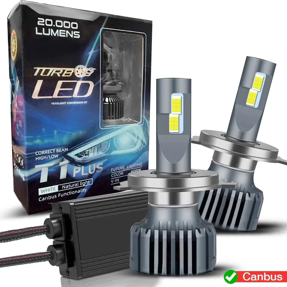 Turbo LED T1-Plus Canbus Headlight Bulb Kit - H7 – Max Motorsport