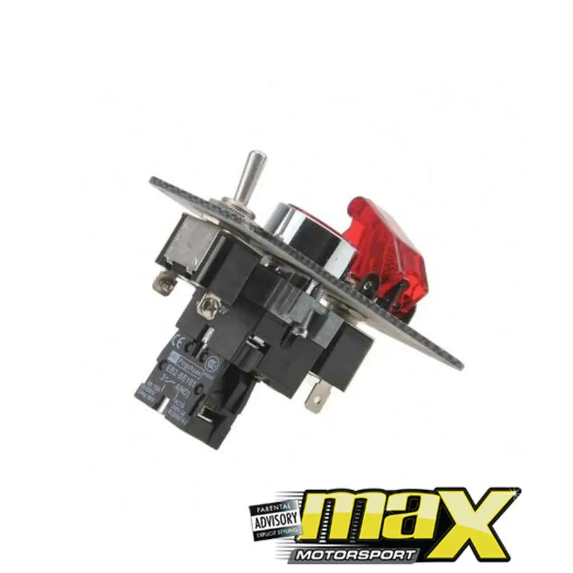 Universal Carbon Panel Engine Start Button With Ignition Switch Kit ...