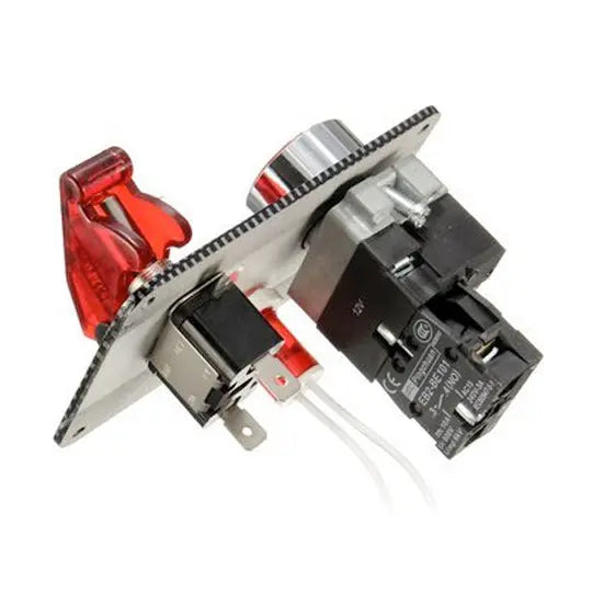 Universal Carbon Panel Engine Start Button With Ignition Toggle & Indi ...