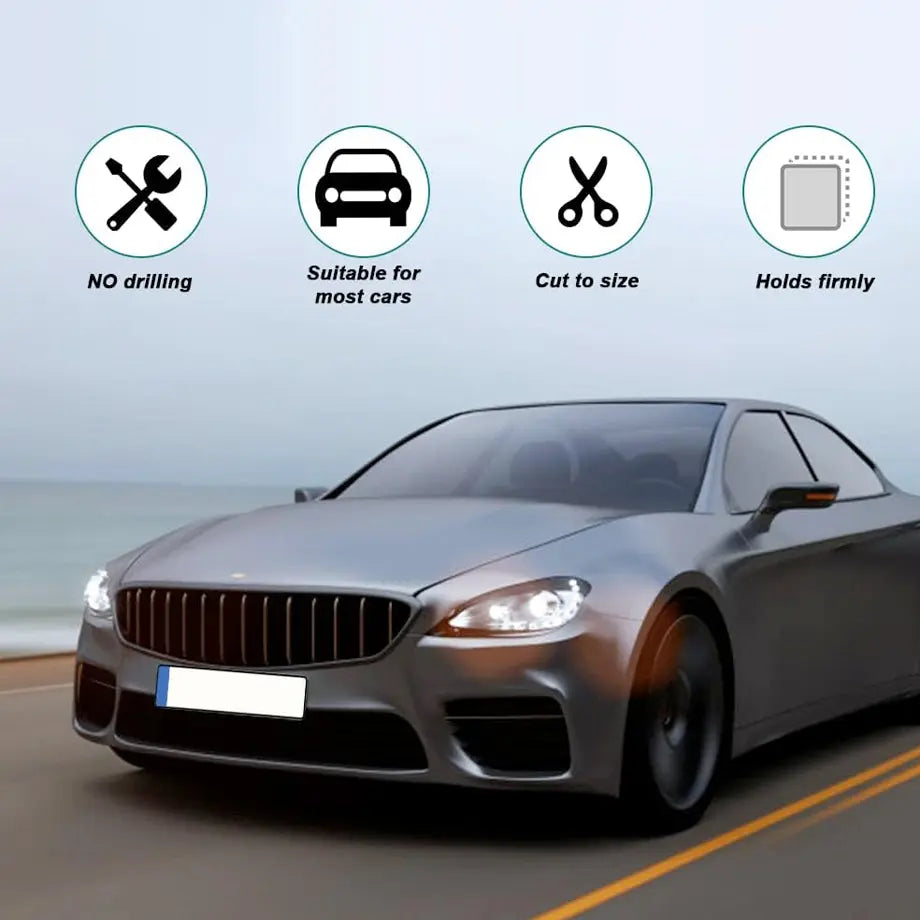 Universal Stick-On Velcro Number Plate Holder 4-Piece Set – Max Motorsport