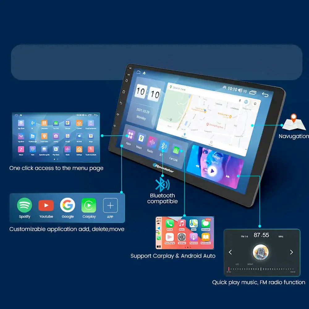 VW Polo 9N3 / Vivo (05-17) - 9 Inch Roadstar Android Multimedia Unit W ...