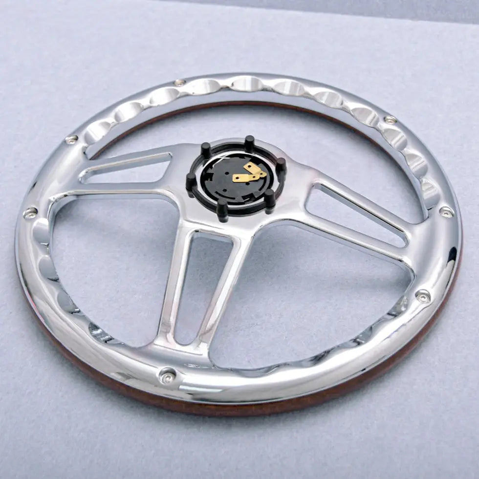 Genuine Wood Grain Racing Style Steering Wheel (350mm) – Max Motorsport