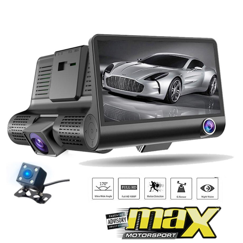 3-Way HD DVR Dash Cam – Max Motorsport