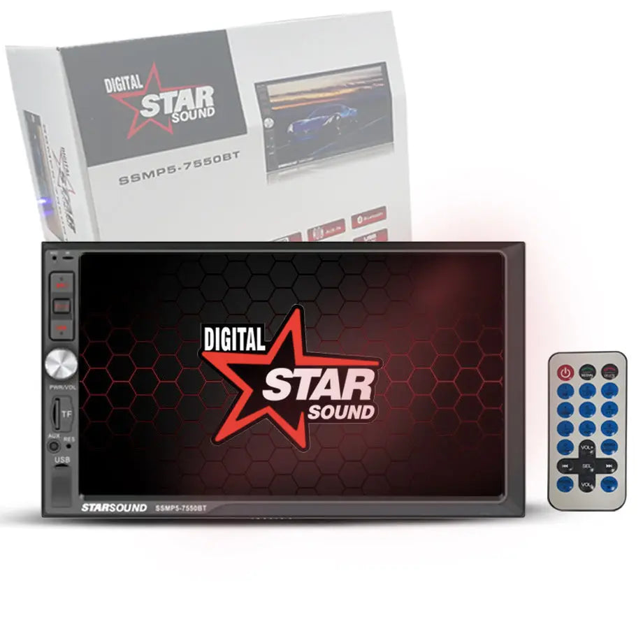 7 Inch - Star Sound SSMP5-7550BT Double Din Media Player With Bluetoot ...