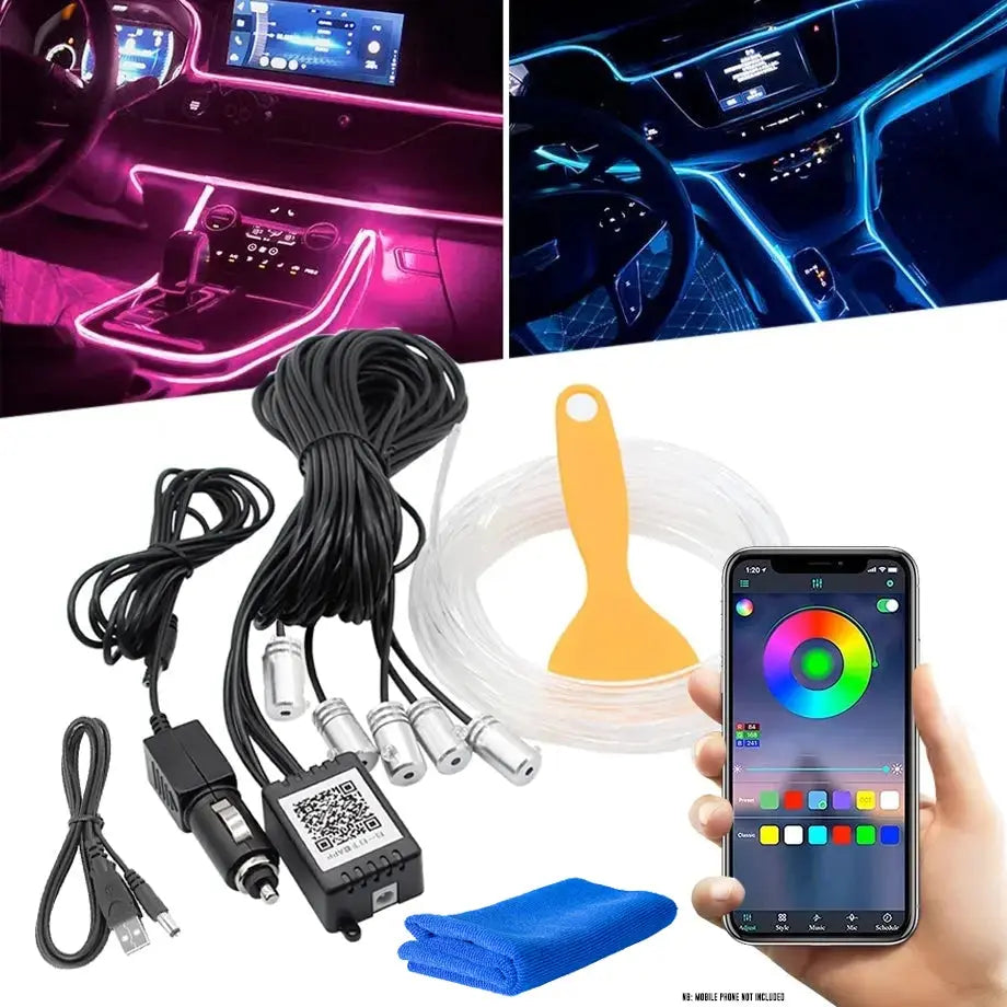 App Control - Universal Car Interior Ambiant Lighting Kit – Max Motorsport