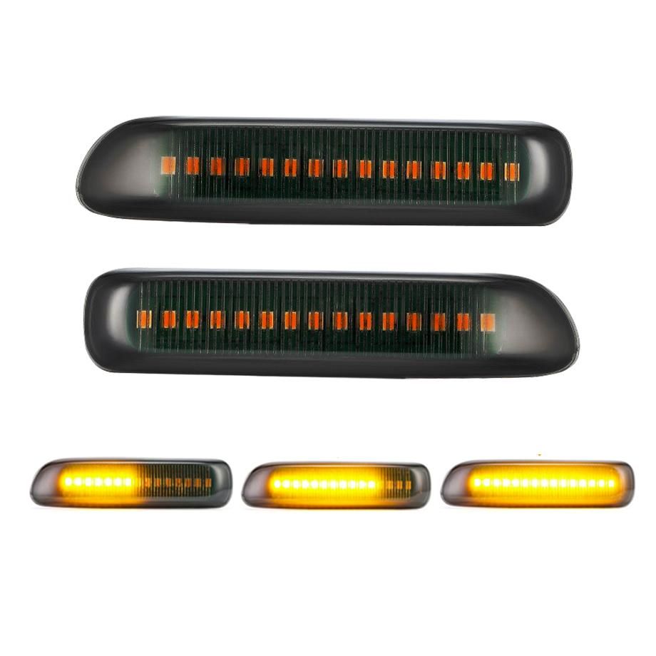 BM E46 3-Series (97-06) Smoked LED Sequential Side Indicator Markers ...