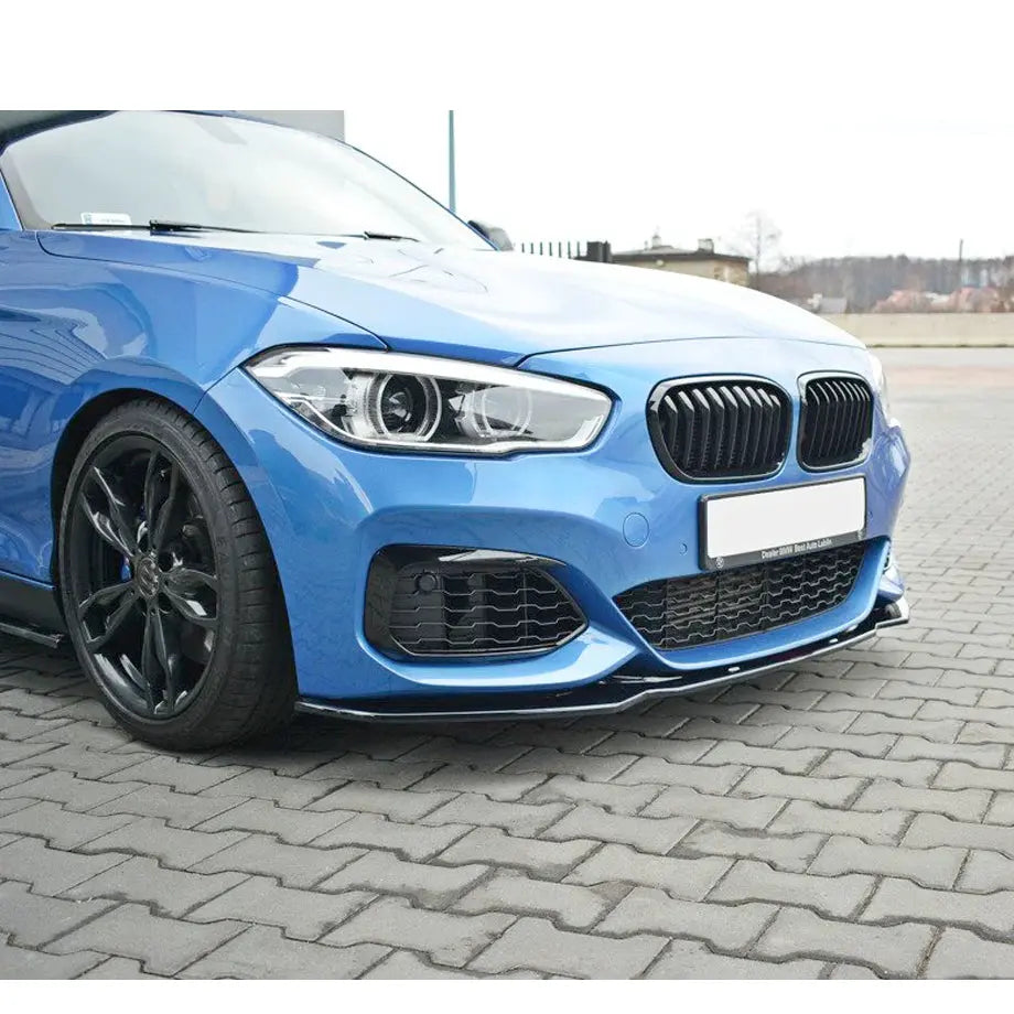 BM F20 / F21 1-Series Maxton Style 3-Piece Gloss Black Front Spoiler ...
