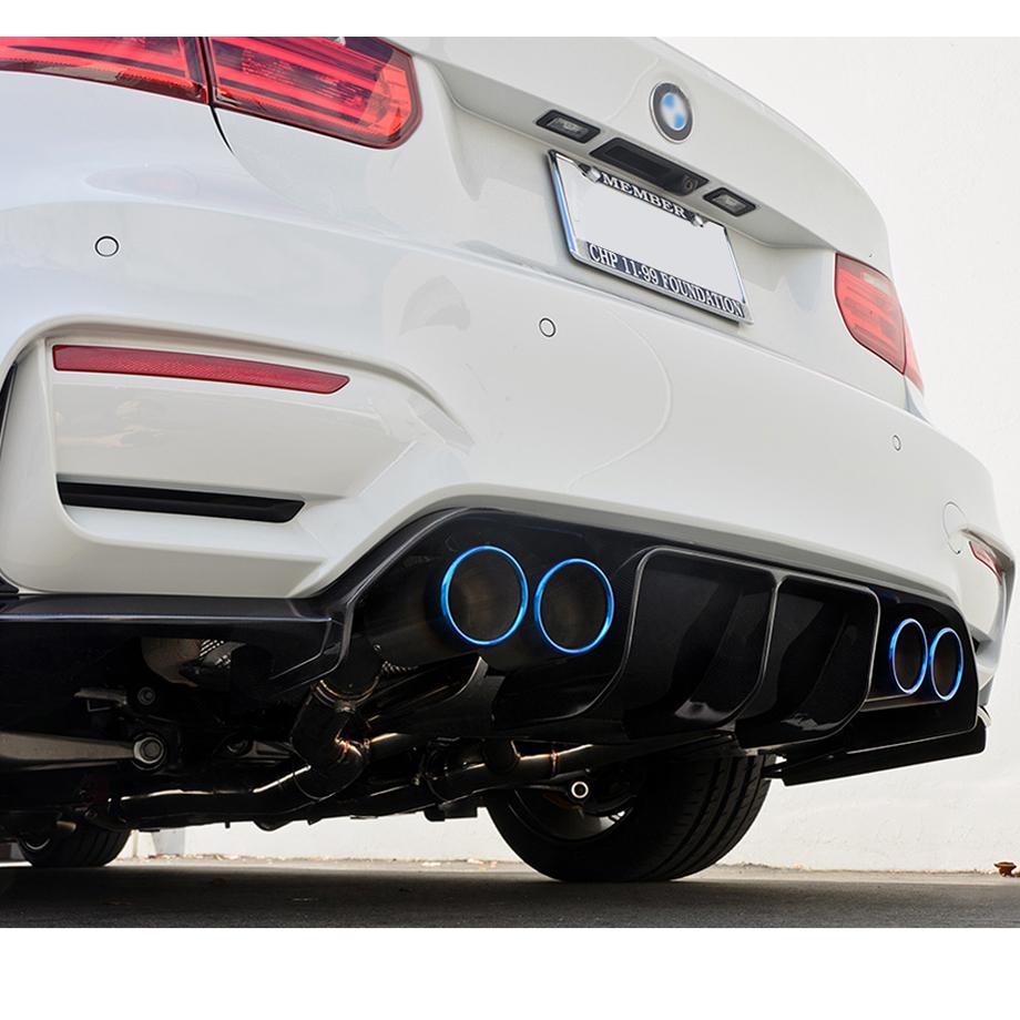 BM F80/F82 (M3/M4) Vorsteiner Style 3-Piece Gloss Black Rear Diffuser ...