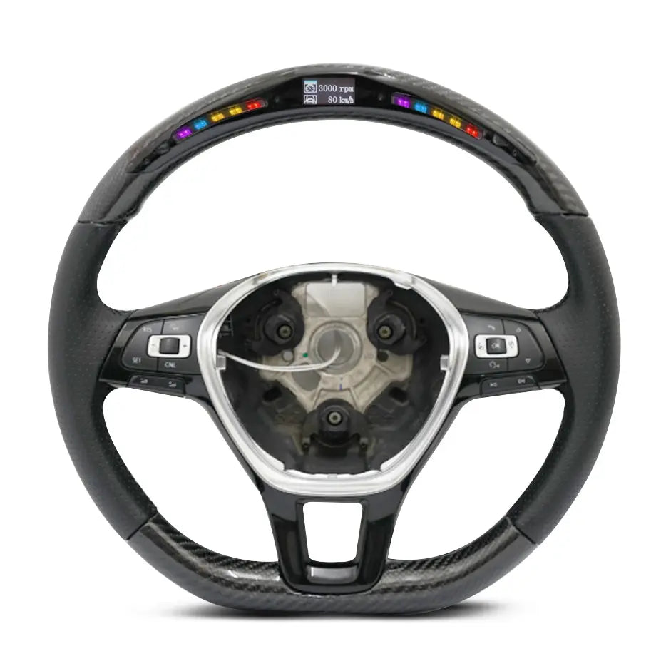 Carbon Fibre Steering Wheel With LED Shift Light Display - Suitable To ...