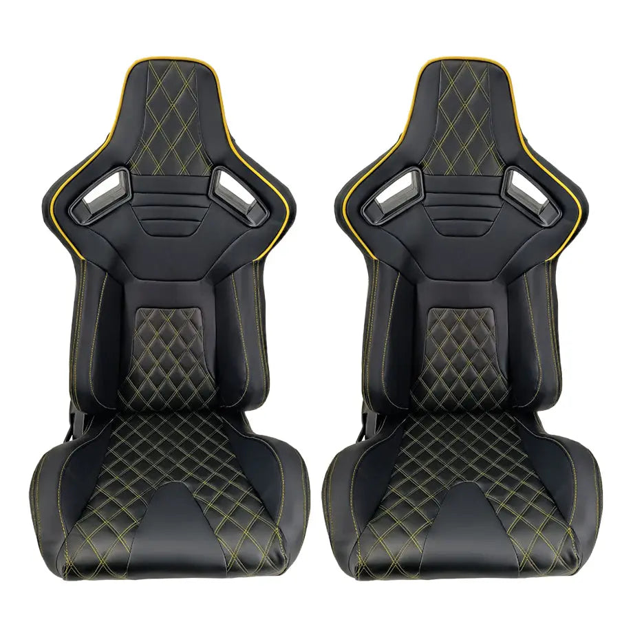 Reclinable Racing Seats PVC (Pair) – Max Motorsport