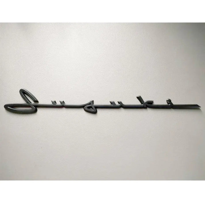 Suzuki Cursive Retro Logo Badge (Black) – Max Motorsport