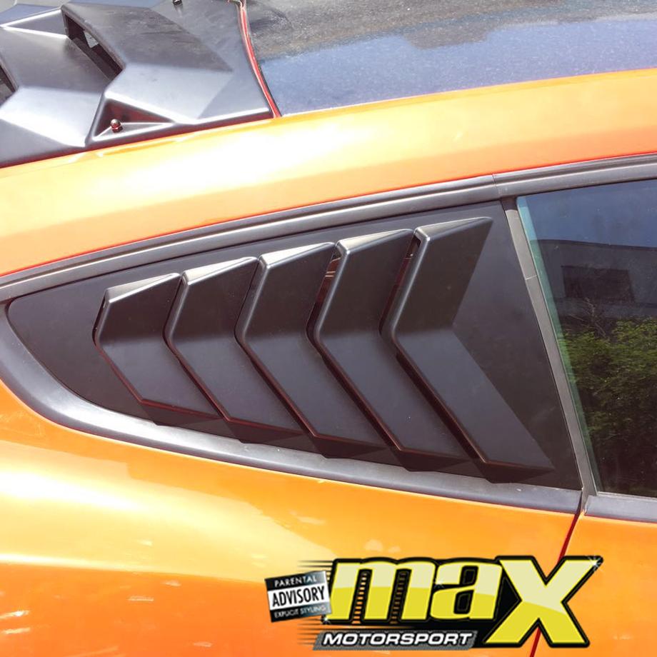 Suitable To Fit - Ford Mustang Gloss Black Plastic Side Window Louver ...