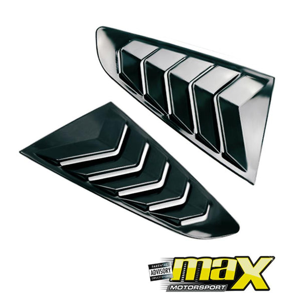 Suitable To Fit - Ford Mustang Gloss Black Plastic Side Window Louver ...