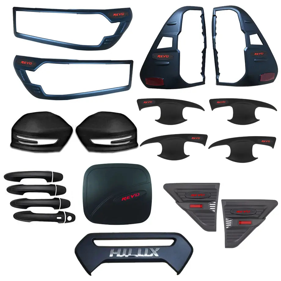 Toyota Hilux Revo (21-On) 22 Piece Matte Black Accessory Kit – Max ...