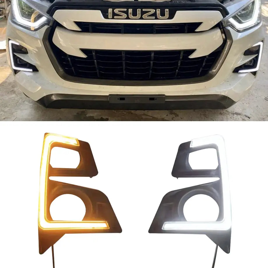 Isuzu D-Max (21-On) Dual Function DRL LED Fog Light Surrounds – Max ...