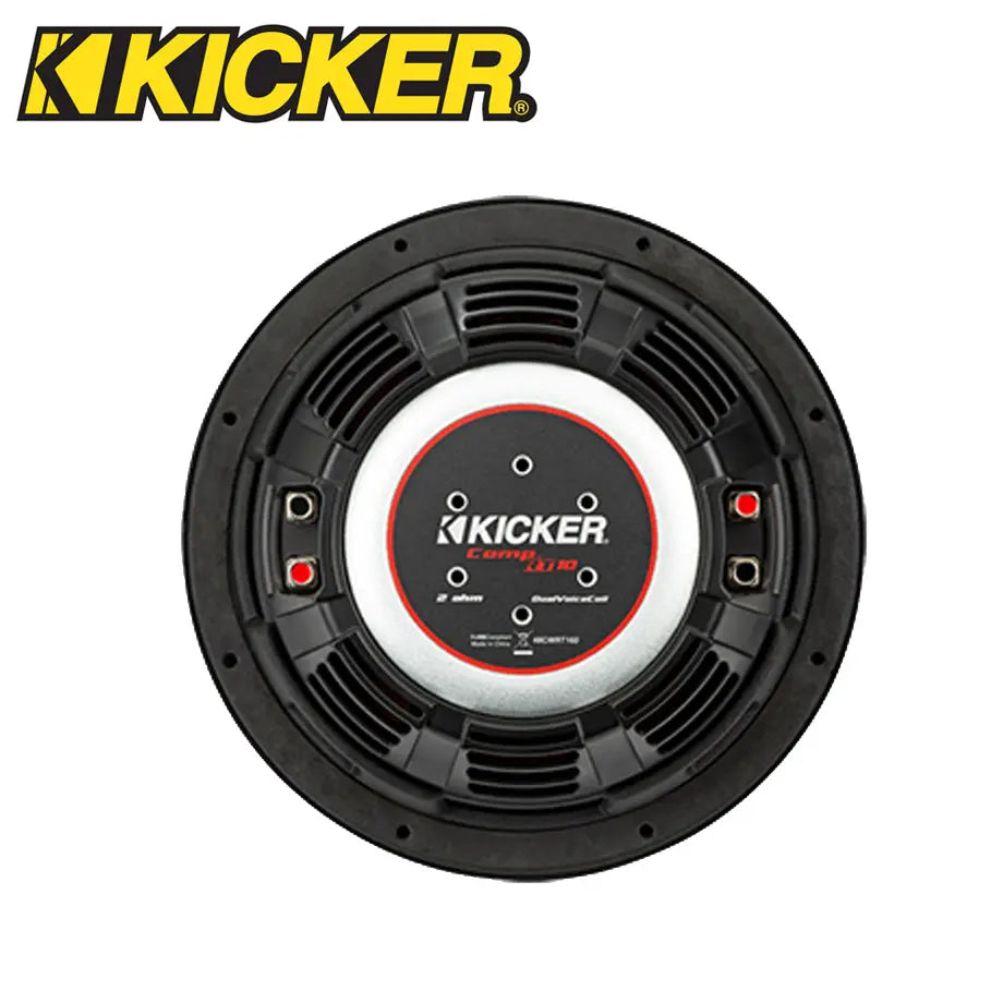 Kicker Comp RT 10" Shallow Mount 4 Ohm DVC Subwoofer (800W) – Max ...