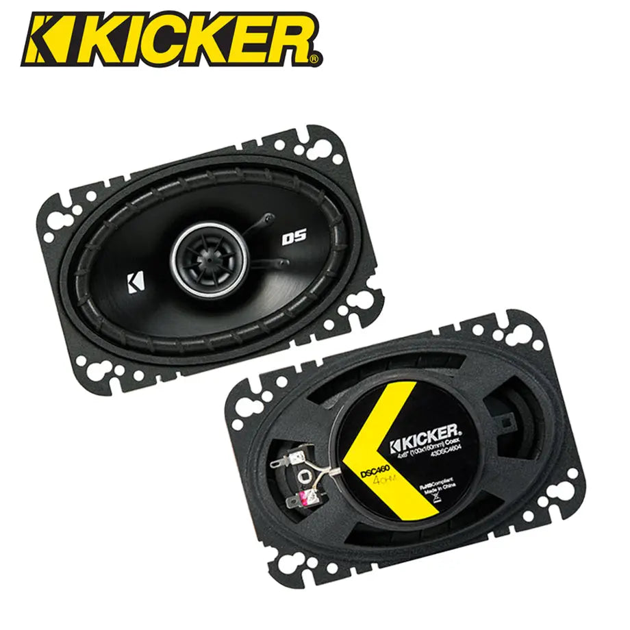 Kicker DS Series 4x6 2-Way Speaker (120W) – Max Motorsport
