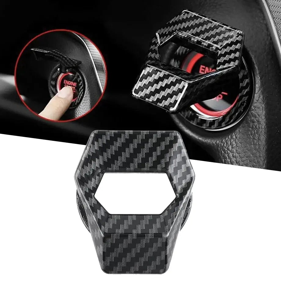 Lambo Style Carbon Look Flip Up - Push Start Button Cover – Max Motorsport