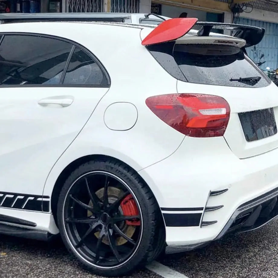 Merc W176 A-Class Aero Style Gloss Black Rear Bumper Canards – Max ...